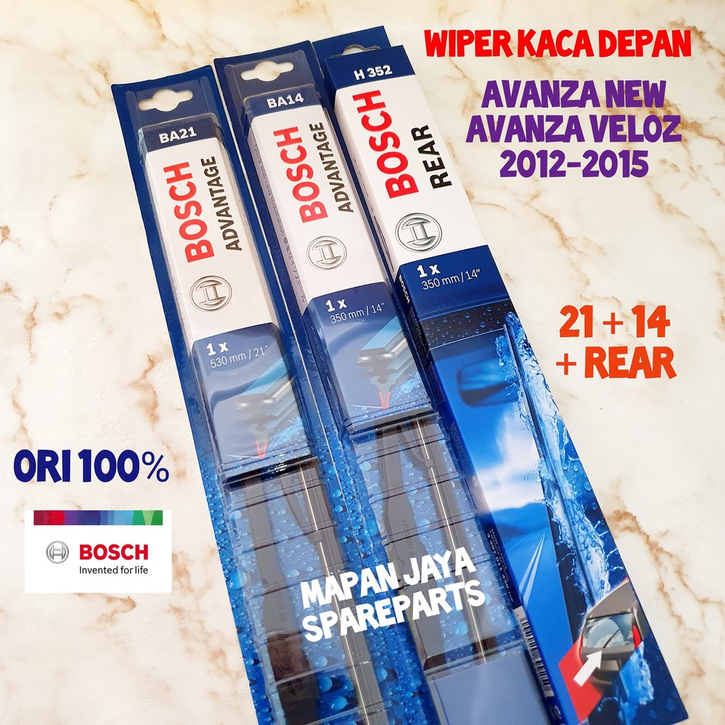 Jual BOSCH WIPER DEPAN & BELAKANG - AVANZA / XENIA (2012-2022) | Shopee Indonesia