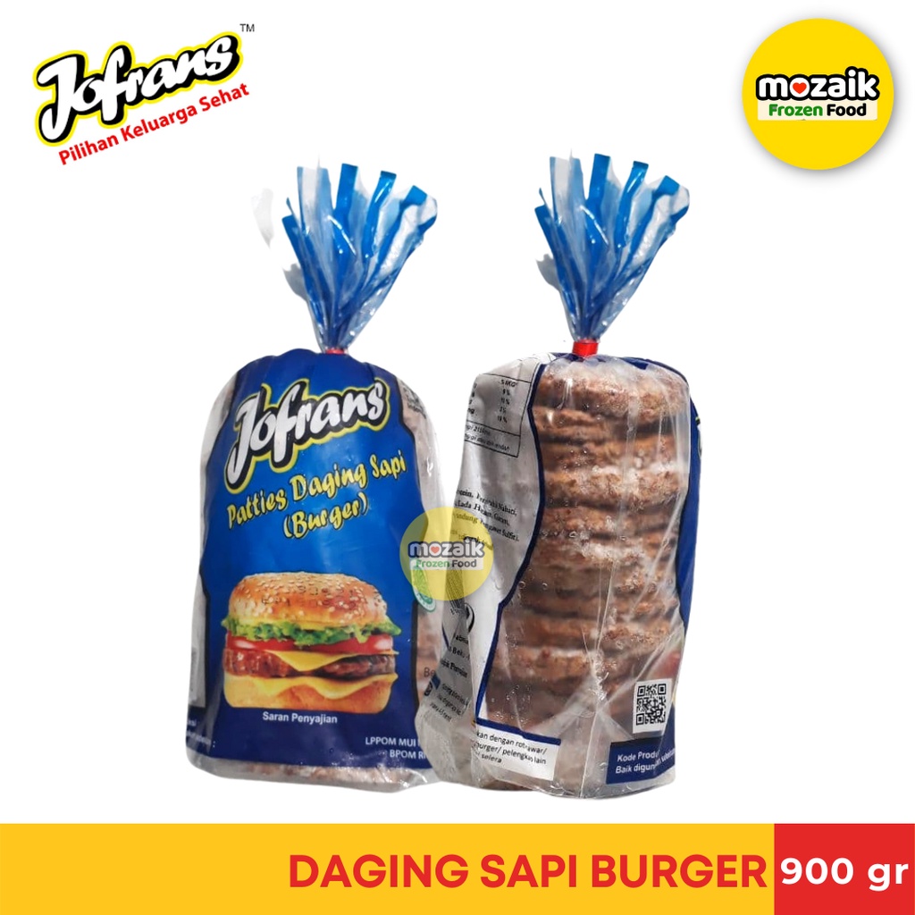 Jual Jofrans Daging Burger Sapi 900 Gr Frozen Mart Frozen Food ...