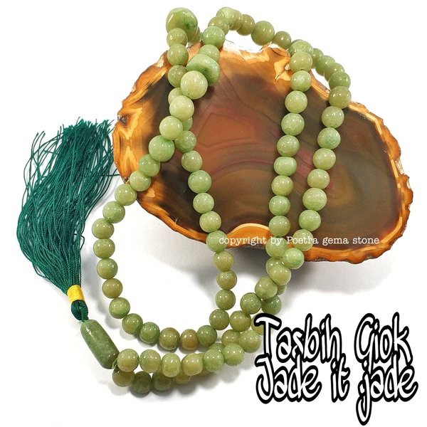 Jual TASBIH NATURAL BATU ALAM GREEN JADE IT JADE ASLI | Shopee Indonesia