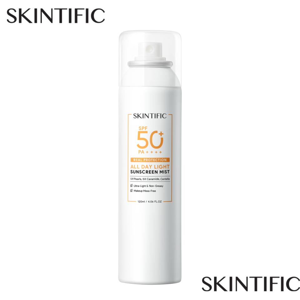 Jual SKINTIFIC-All Day Light Sunscreen Mist SPF 50 PA++++-120ml ...
