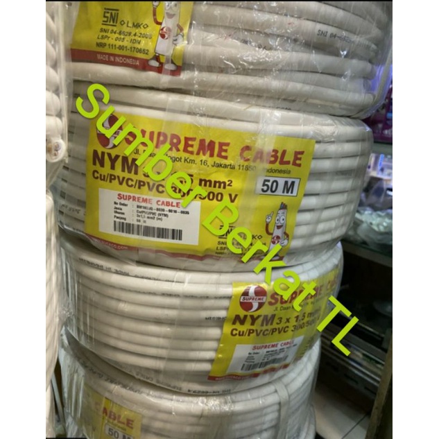 Jual Kabel Supreme NYM 3x1.5 50M/roll / Supreme NYM 3x1,5 50 M / roll | Shopee Indonesia