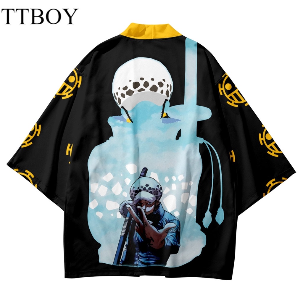 Jual One Piece Luffy Casual Outer Kimono Japan Cartoon Anime Men Women ...