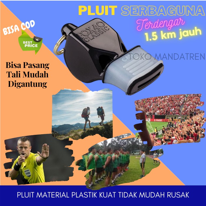 Jual Pluit Fox 40 Finger Grip Pramuka Peluit Parkir Wasit Whistle ...