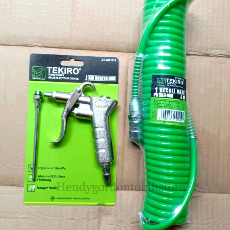 Jual TEKIRO Selang Kompresor 6 Meter Set air duster gun semprotan angin Tekiro Selang Recoil ...