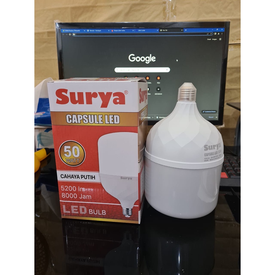 Jual Lampu surya capsule 50 watt kapsul jumbo led bohlam cahaya putih garansi | Shopee Indonesia