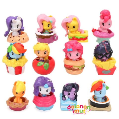 Jual My Little Pony Cafe Figure Set isi 12 Mainan Kuda Poni Miniatur ...