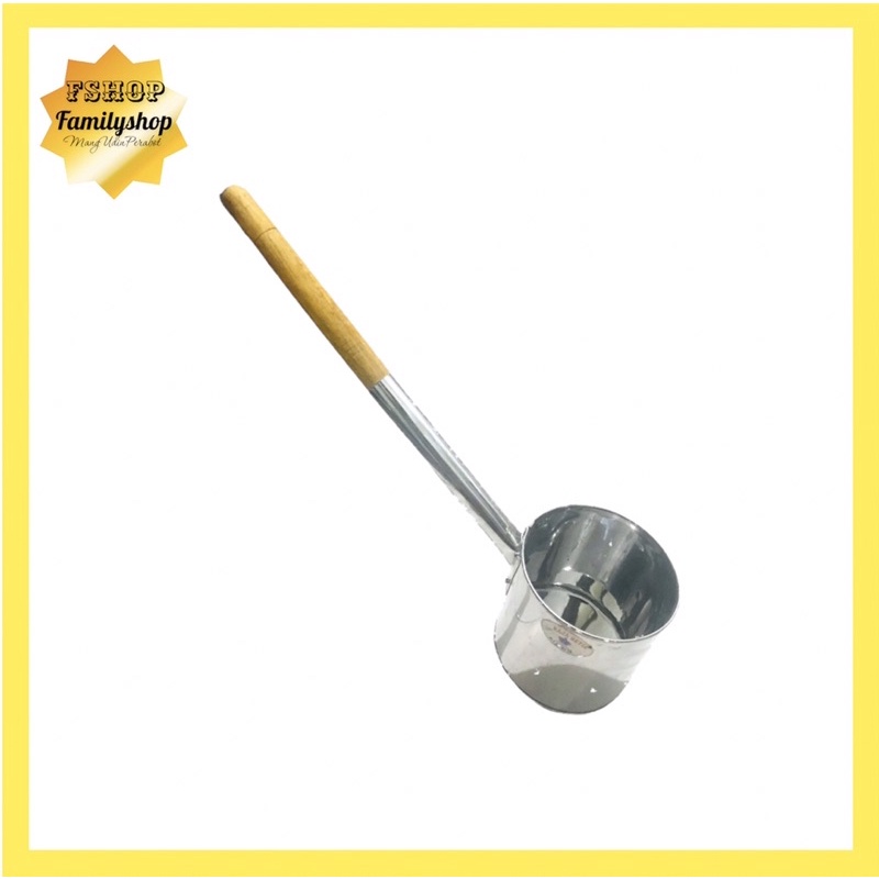 Jual Gayung air stainless gagang kayu / gayung tradisional | Shopee ...