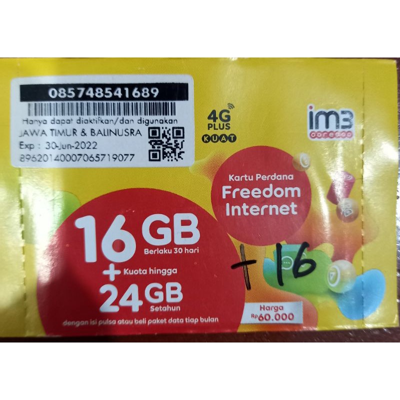 Jual kartu indosat 16GB | Shopee Indonesia