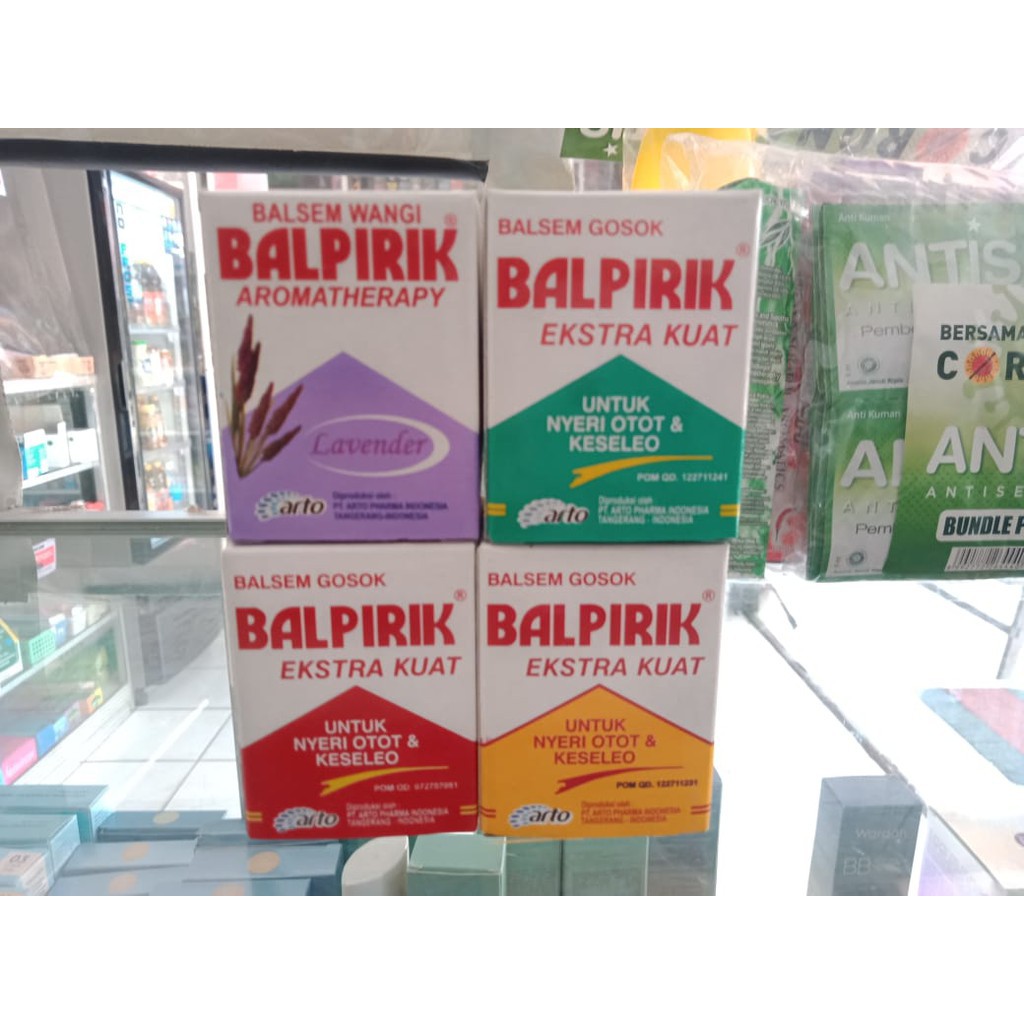 Jual Balsem Balpirik 20 gram Varian Lavender/Merah/Kuning/Hijau ...