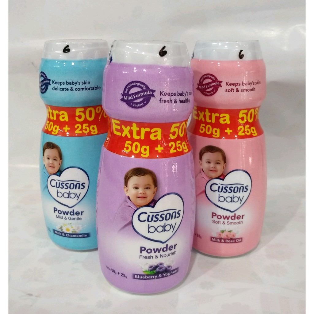 Jual Cussons Baby Powder 50g+25g (75gr) | Shopee Indonesia