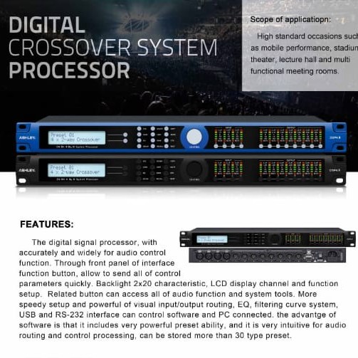Jual DLMS Management Speaker Crossover Digital ASHLEY DSP 4.8 - 4 input 8 output Original ...