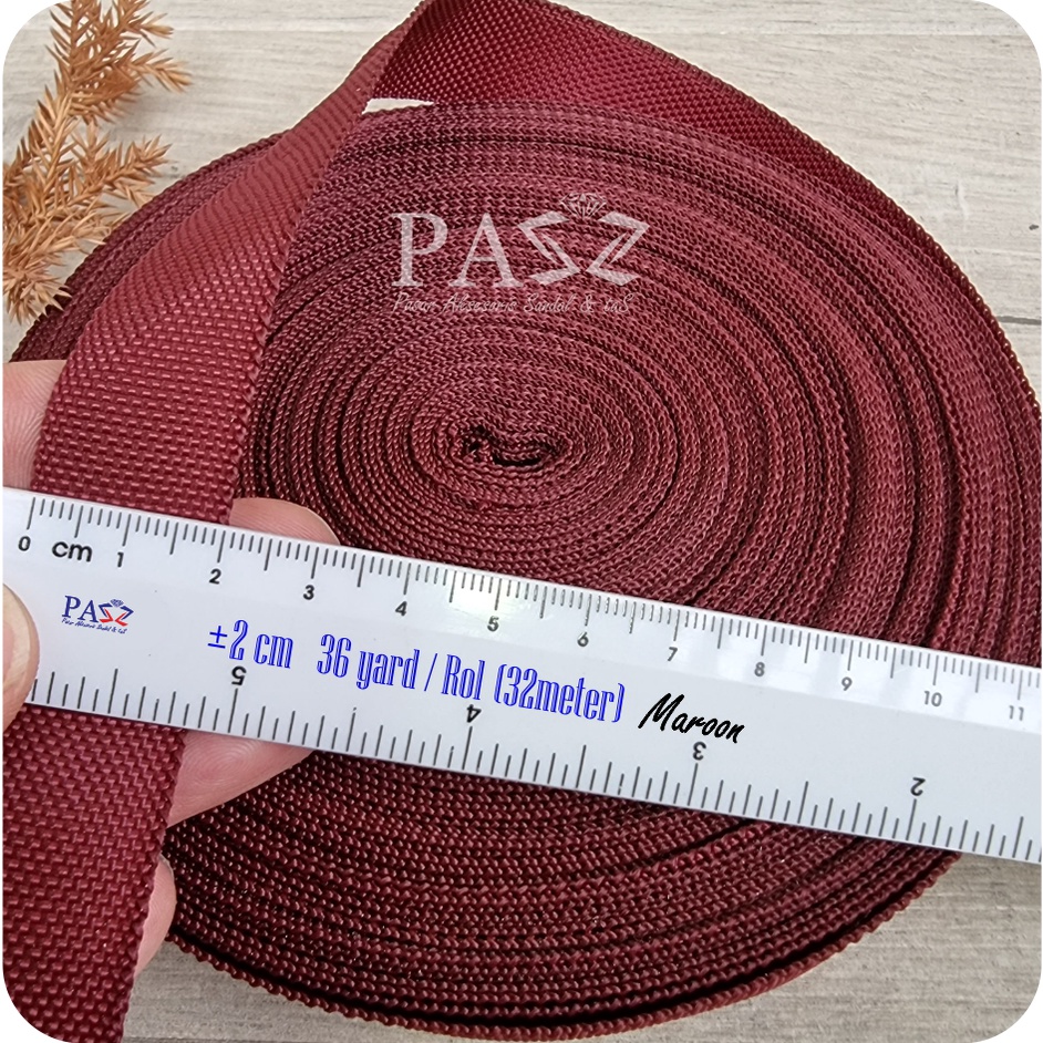 Jual Tali Webbing Pelipit / Bisban / PCR 2 cm 36 Yard/rol (32Meter ...