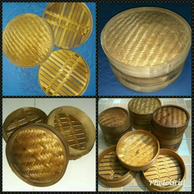 Jual kukusan dimsum siomay klakat langseng bambu (1susun) | Shopee ...