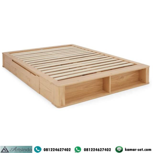 Jual Tempat Tidur Minimalis Jati Tanpa Sandaran | Shopee Indonesia