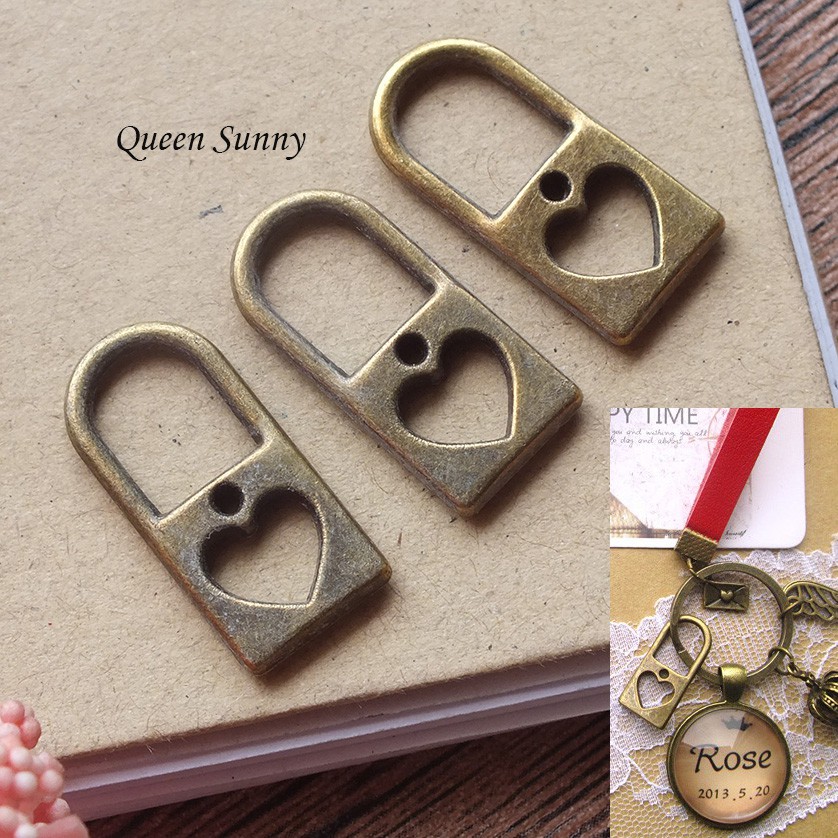 Jual 1 Pcs Charm Gembok Hati Charm Love Bandul Liontin Bahan Gelang ...