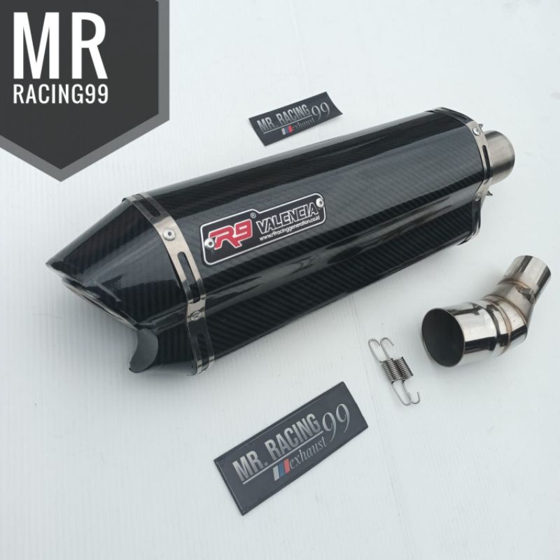 Jual Knalpot R9 VALENCIA CARBON Silencer Slip On Ninja250fi - Ninja250 ...