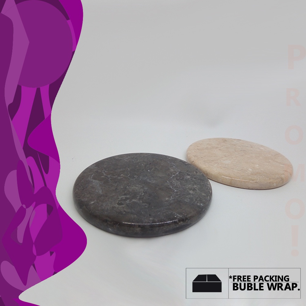 Jual coaster batu marmer glosy coaster batu coaster marmer marble stone ...