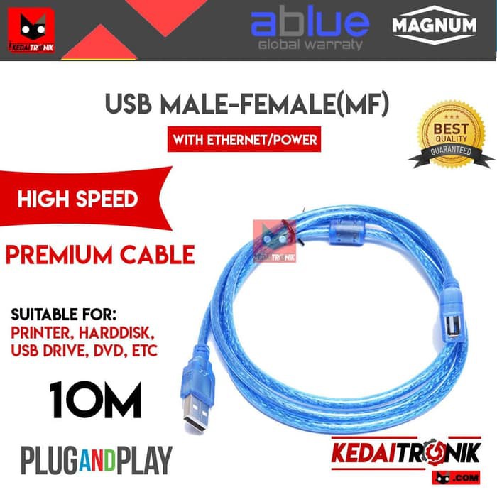 Jual Original Kabel USB 10 meter Extender Male Female MF perpanjangan ...