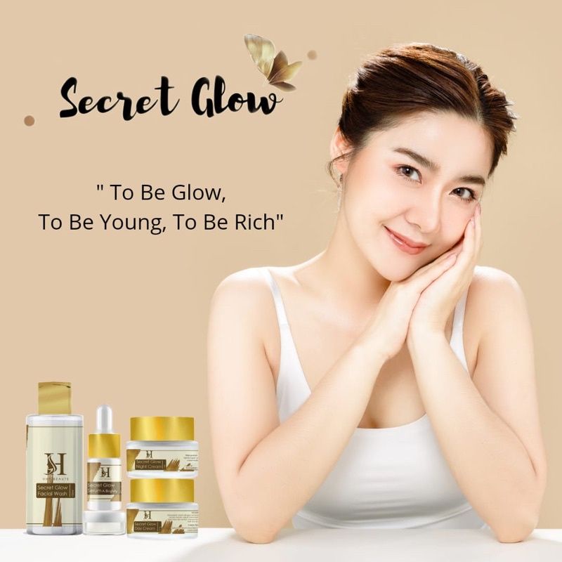 Jual PAKET BASIC SECRET GLOW SKINCARE ORIGINAL HNF SKINCARE FREE POUCH ...