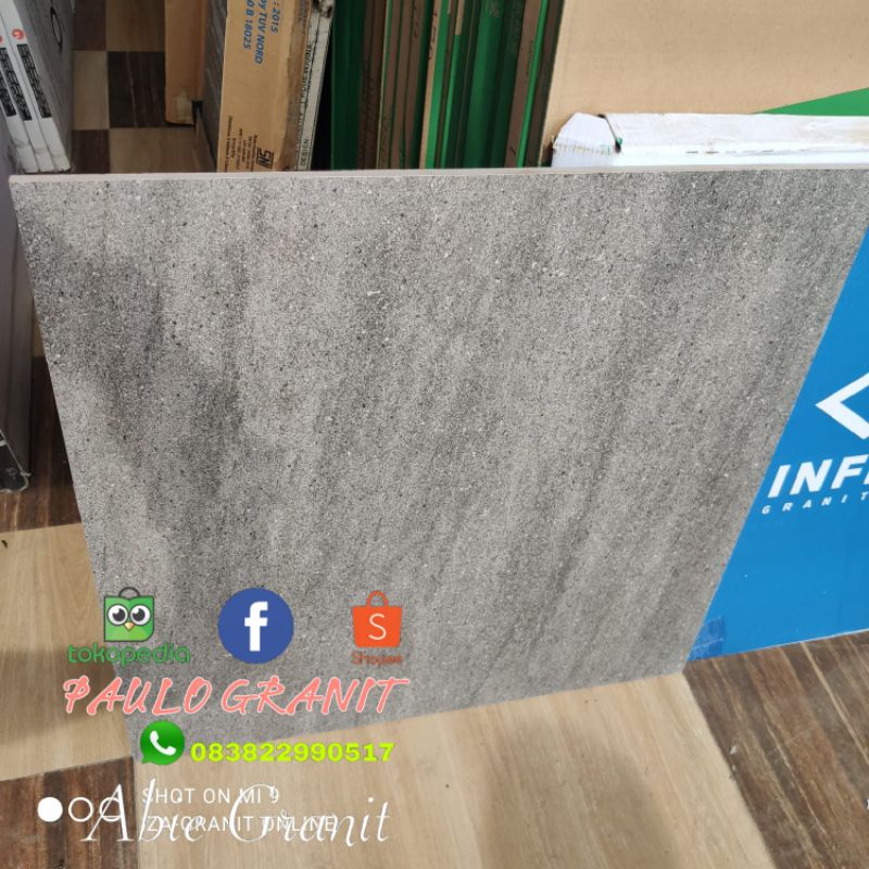 Jual Granit carport motif batu Sandstone Drak Grey uk 60×60 | Shopee ...