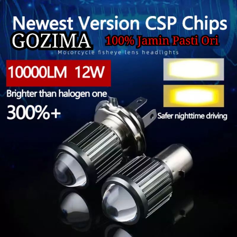 Jual Lampu LED Utama Motor Mobil H4 Laser D2 Putih AC DC Yamaha Vixion merek Gozima | Shopee ...