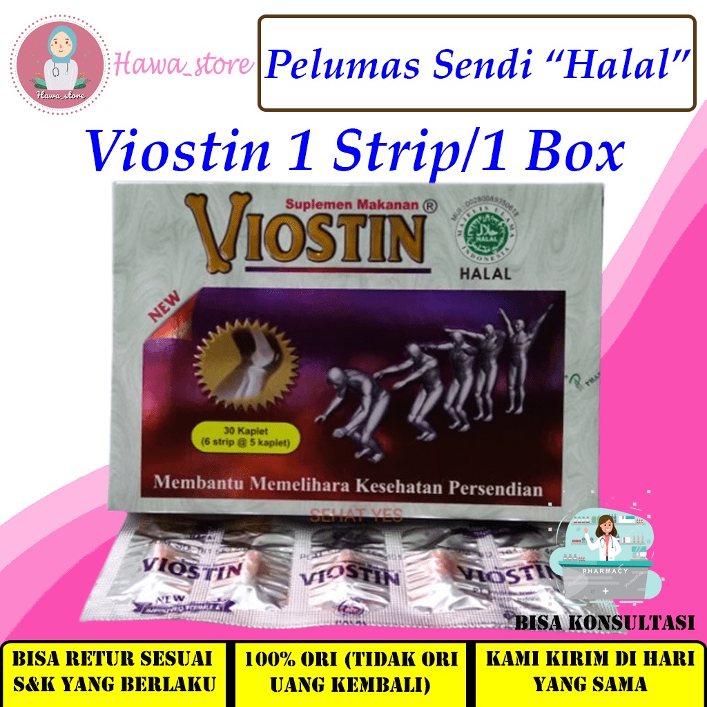 Jual Viostin Ds Halal 1 Strip @5 Kaplet / Suplemen Meredakan Nyeri ...