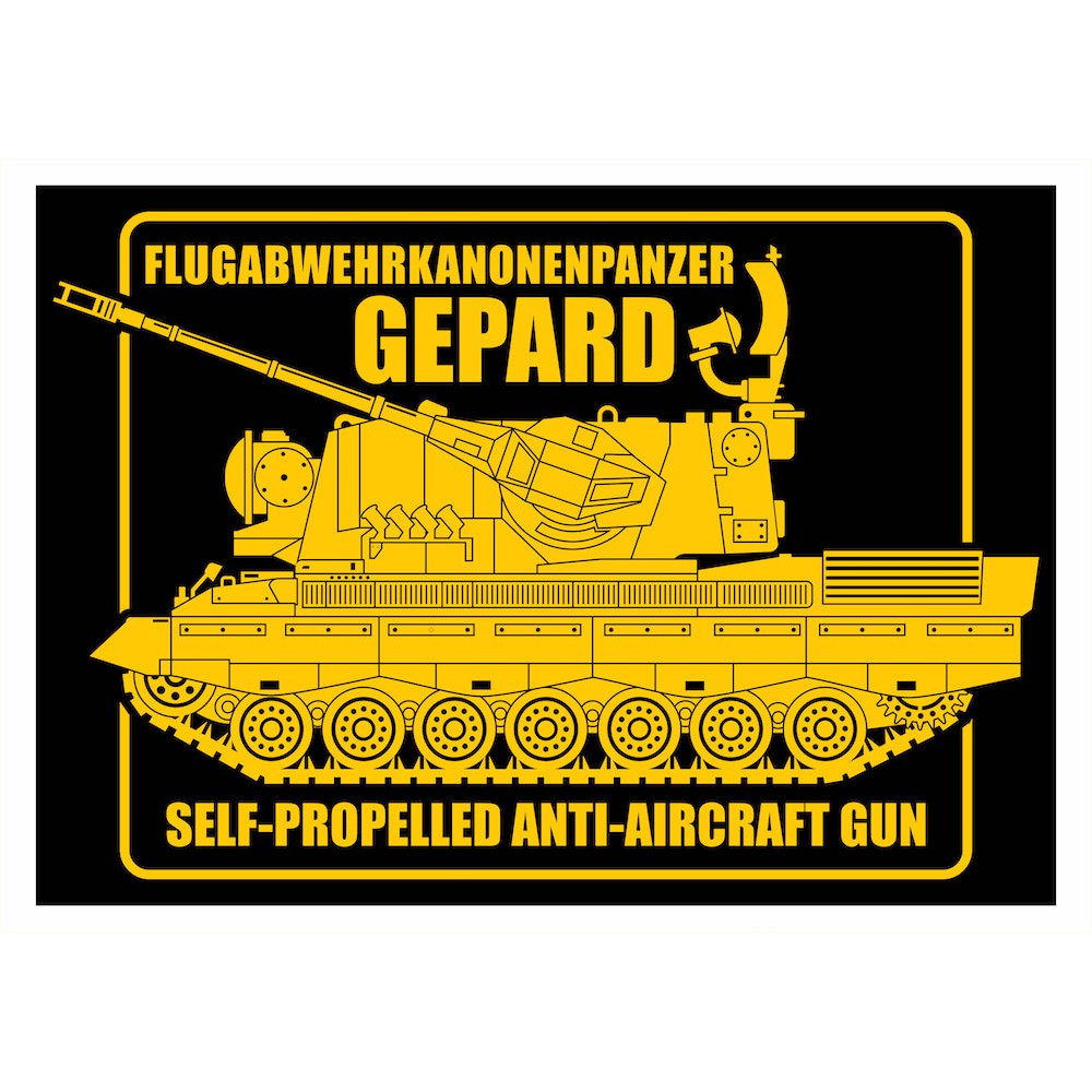 Jual Flakpanzer Gepard SPAAG Square Cutting Sticker | Shopee Indonesia