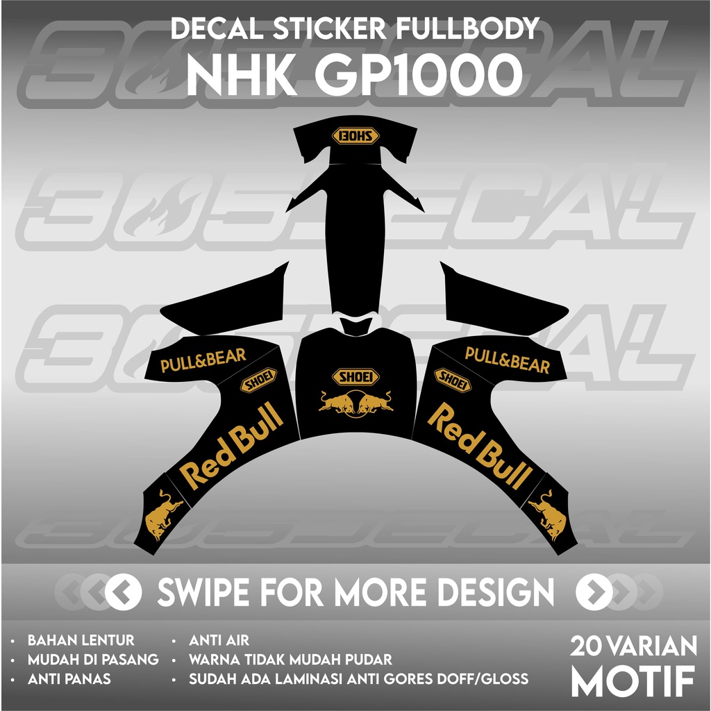 Jual Sticker Decal Helm NHK GP1000 Part 1 | DECAL HELM | DECAL FULL ...
