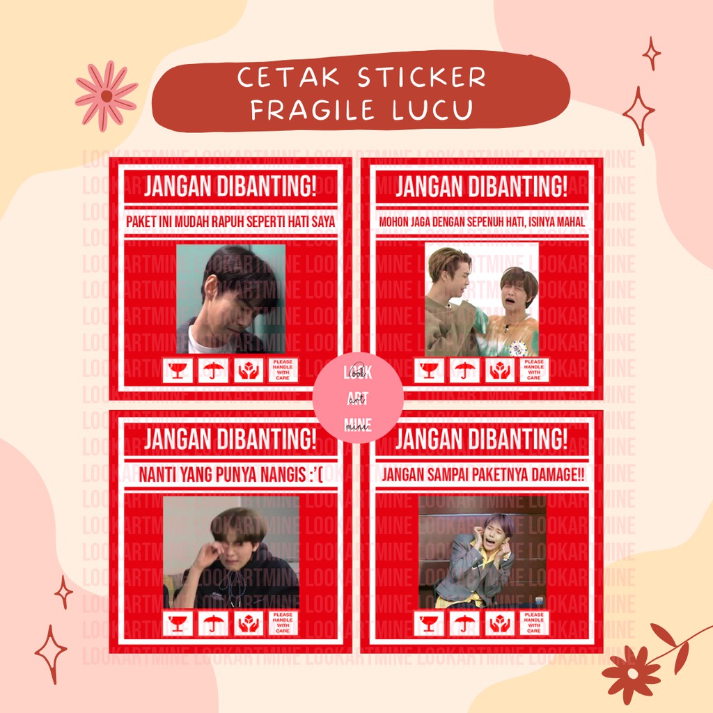 Jual CETAK STIKER FRAGILE LUCU UNIK KOREA NCT PART 2 | STIKER JANGAN ...