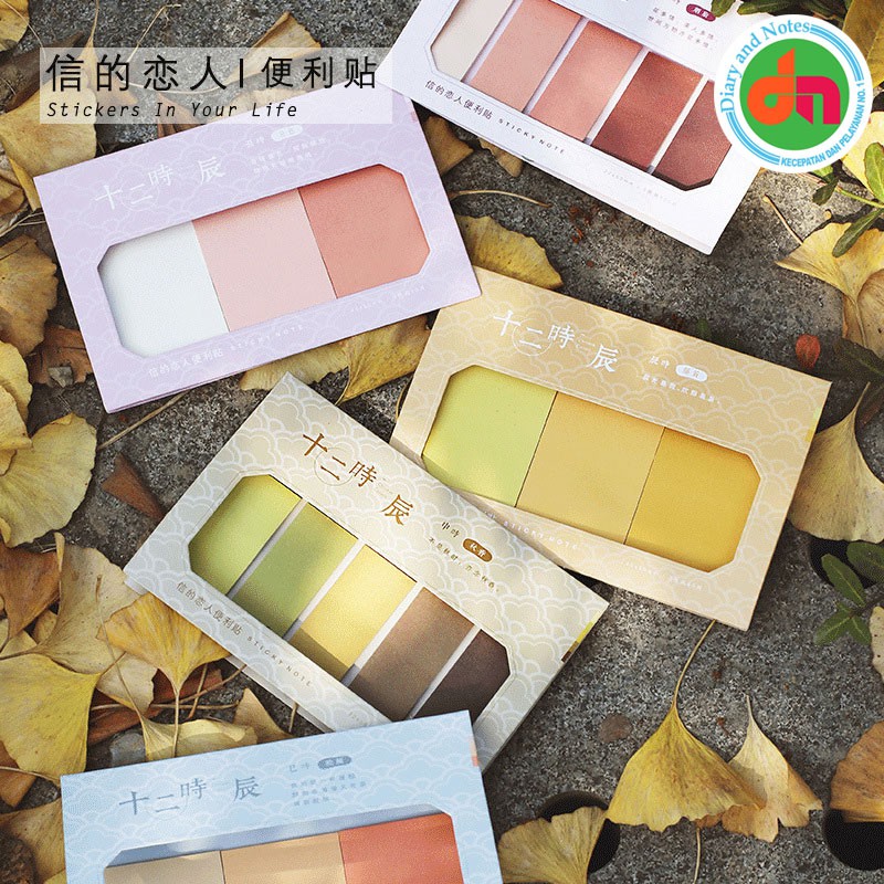 Jual Kertas Label Penanda Dokumen Twelve Color Palettes Label Sticky ...