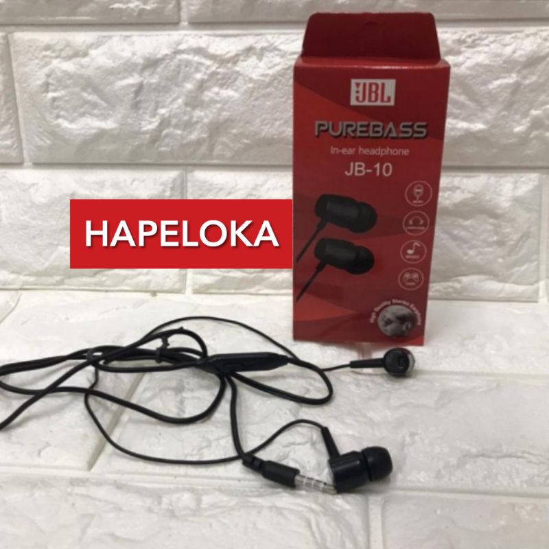 Jual Headset JBL JB-10 Earphone Earplug JBL Suara Mantap dan ngebas ...