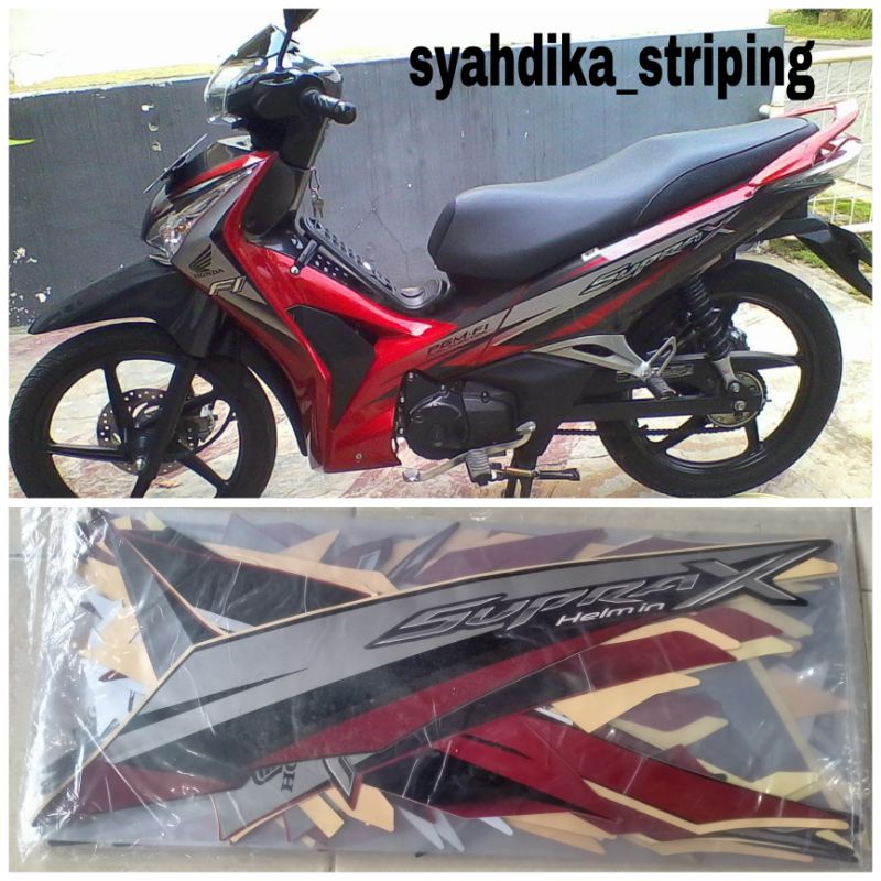 Jual STIKER STRIPING LIS BODY HONDA SUPRA X 125 HELM IN FI 2012 2013 ...