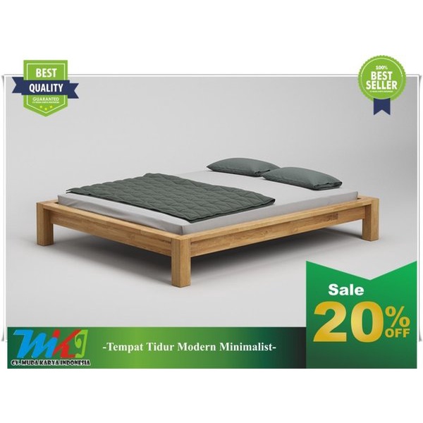 Jual Ranjang dipan tempat tidur tanpa sandaran kepala bahan kayu jati ...
