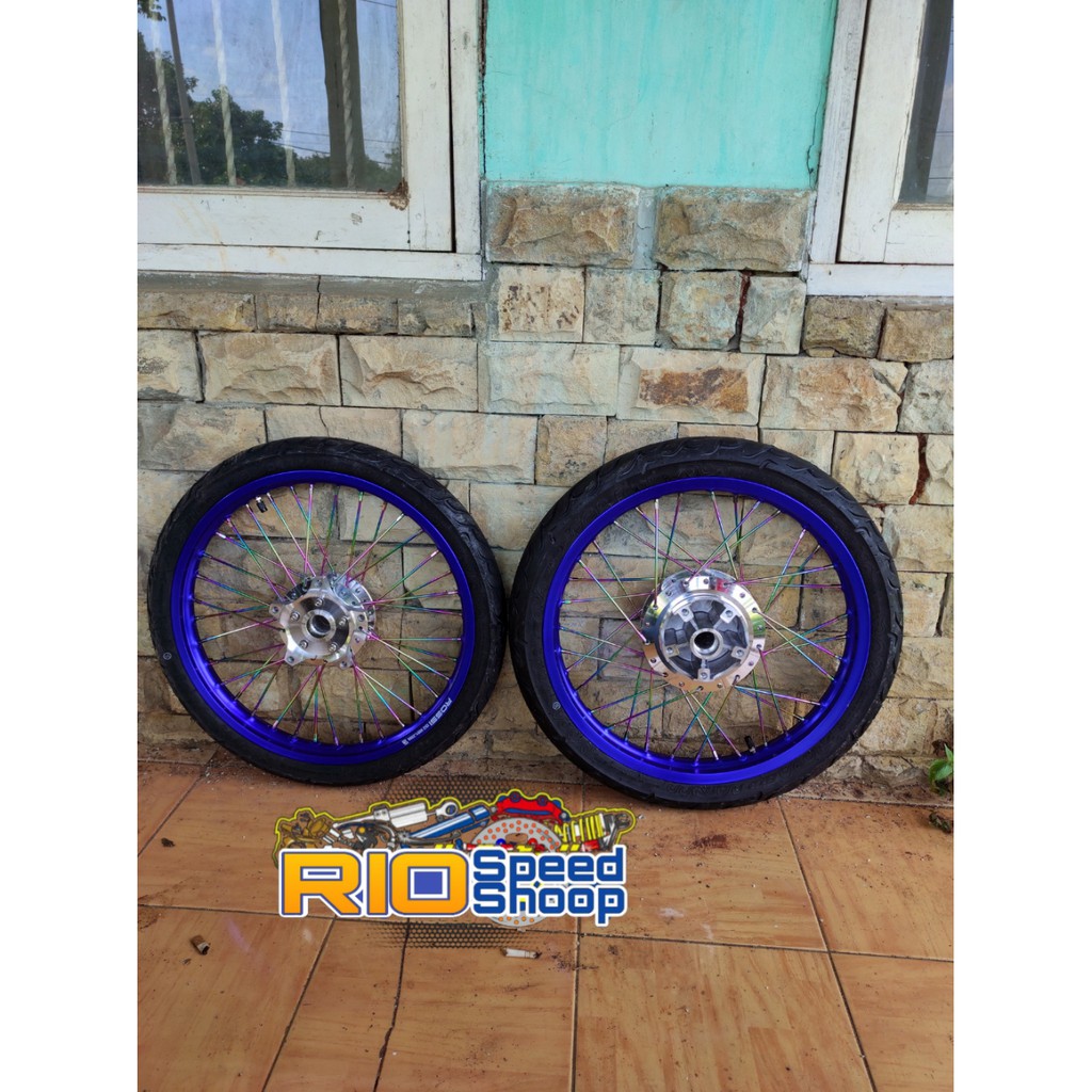 Jual Velg Jari Jari Jupiter Mx King Ring 17 Sepaket Plus Ban | Shopee ...