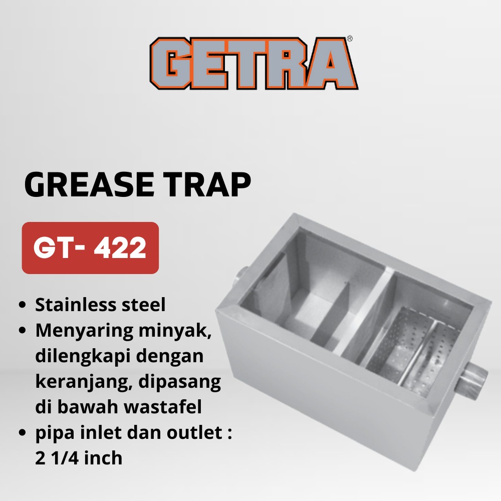 Jual GETRA GT-422 GREASE TRAP MENYARING MINYAK DI BAWAH SINK / PIPA | Shopee Indonesia