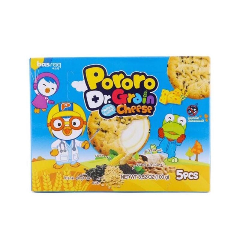 Jual Pororo Grain Cookies Cheese Box 5 x 20 g | Shopee Indonesia