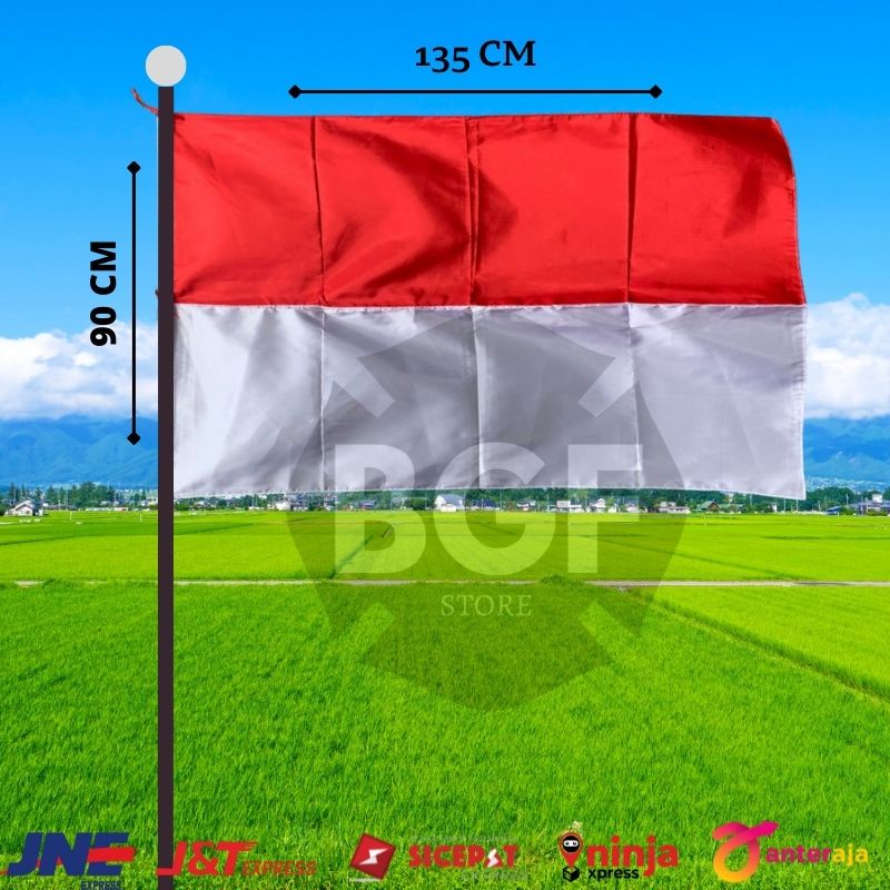 Jual bendera merah putih ukuran 135 x 90 size besar | Shopee Indonesia