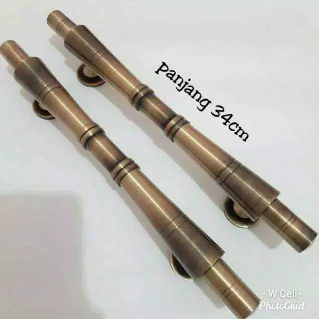 Jual Handle Pintu Rumah Kuningan Bambu Tarikan Pintu Rumah Antik ...