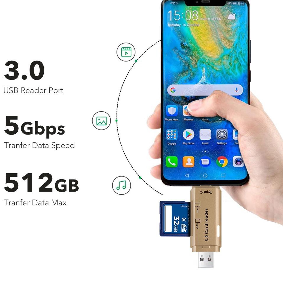 Jual Harga Termuraah 4 in 1 USB 3.0 / Type C / SD Card / TF Memory Card ...