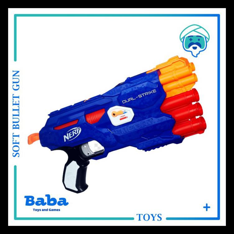 Jual NERF GUN N-STRIKE ELITE DUAL STRIKE BLASTER ORIGINAL NEW KUALITAS TERBAIK | Shopee Indonesia