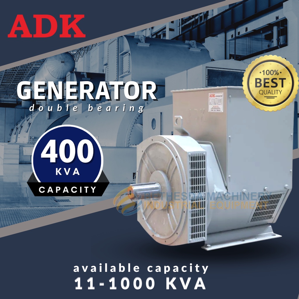 Jual Generator genset double bearing 250 300 500 670 Kva ADK 3 phase ...