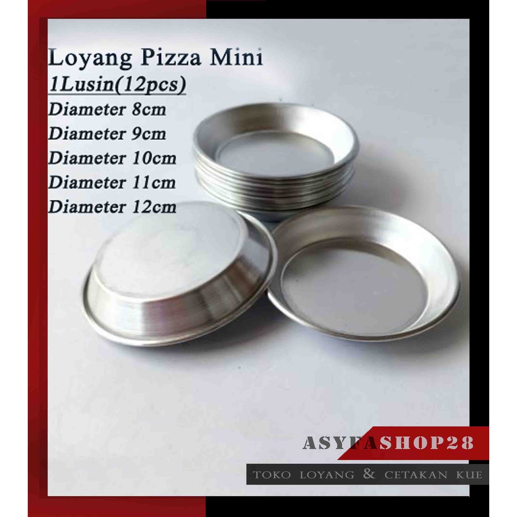 Jual Loyang Pizza Mini 1 Lusin |8cm|9cm|10cm|11cm|12cm | Shopee Indonesia