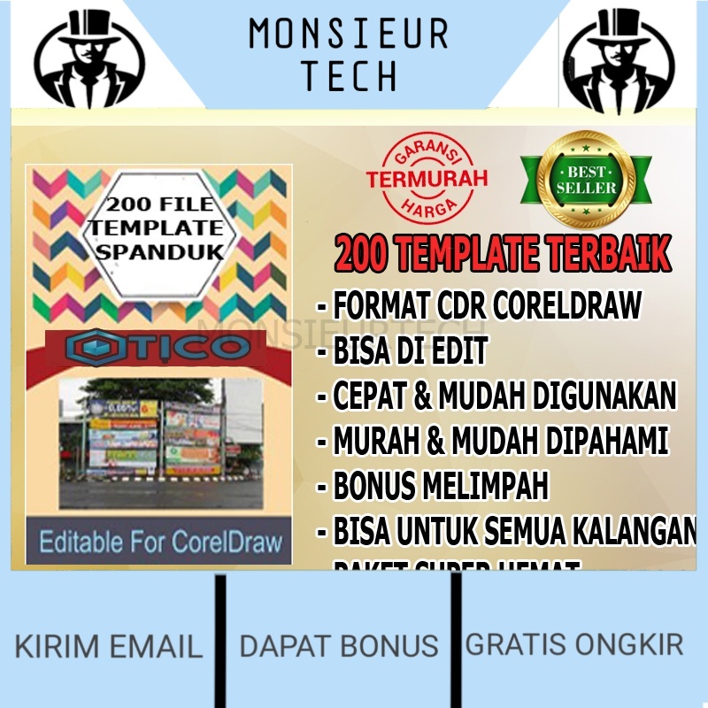 Jual Paket Template Desain Spanduk Banner Siap Edit Format CDR Coreldraw Usaha Percetakan ...