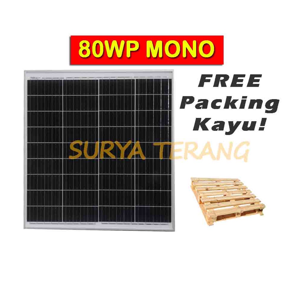 Jual Solar Panel 80wp Monocrystalline Panel Surya 80wp Mono Free ...
