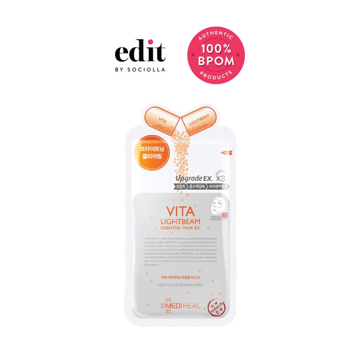 Jual 5s0a22s Mediheal Vita Lightbeam Essential Mask - Edit By Sociolla ...