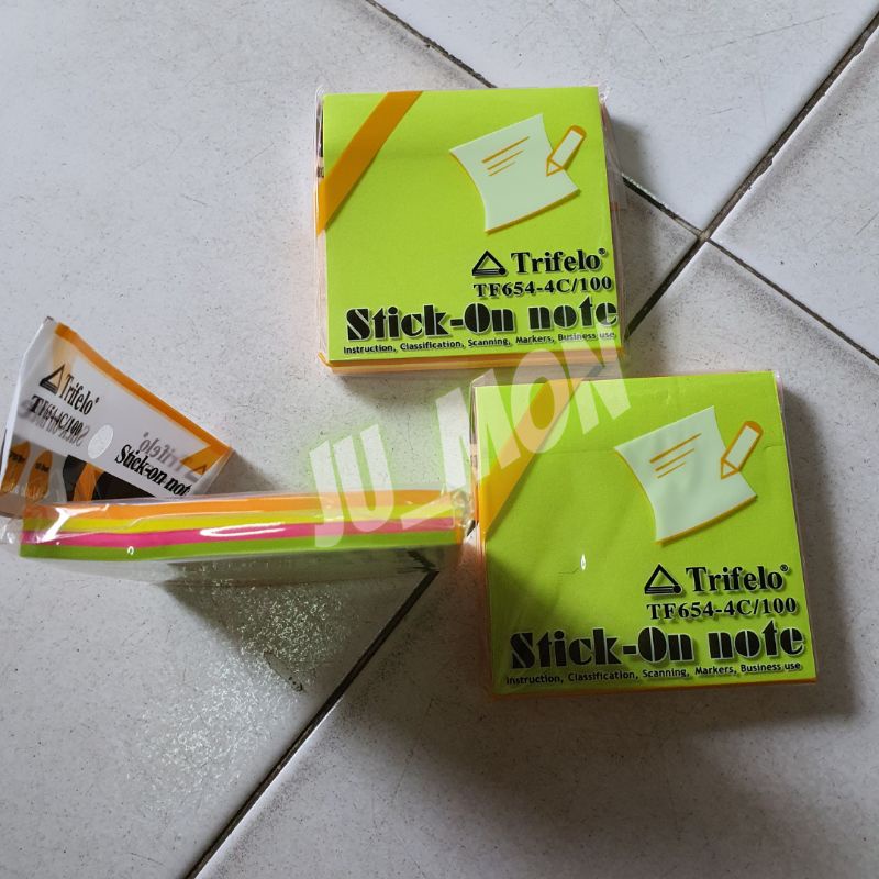 Jual Posh-it/ Stick Note Trifelo TF 654-4C 100 lembar Warna/i | Shopee ...