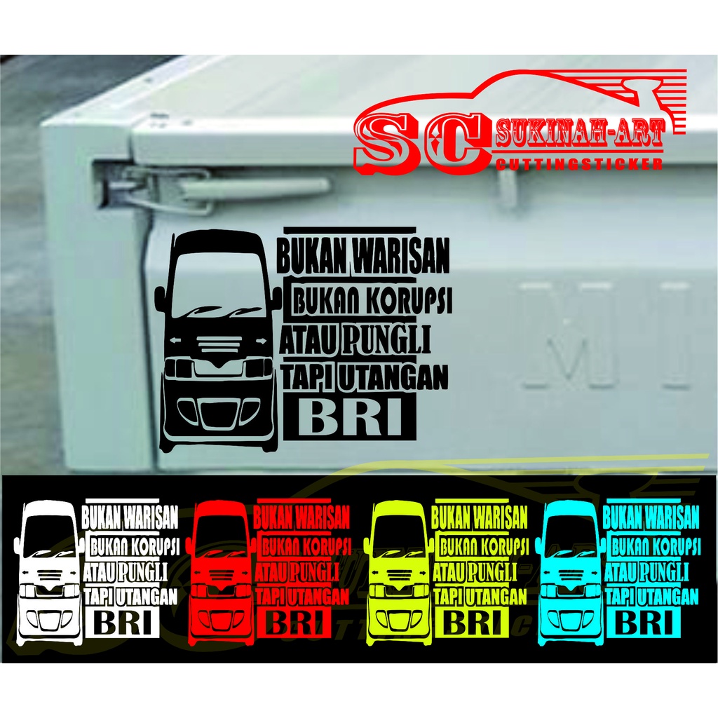 Jual Stiker mobil termurah[COD] utang bri variasi stiker tulisan stiker ...