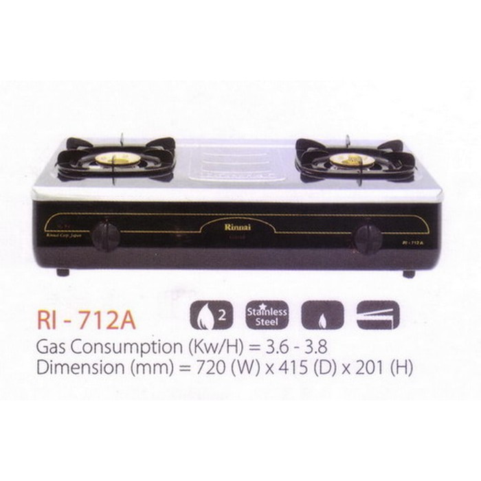 Jual kompor gas rinnai RI 712A kompor rinnai | Shopee Indonesia