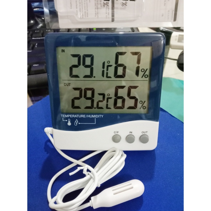 Jual Digital LCD Temperature and Humidity Gauge for Indoor Outdoor ...