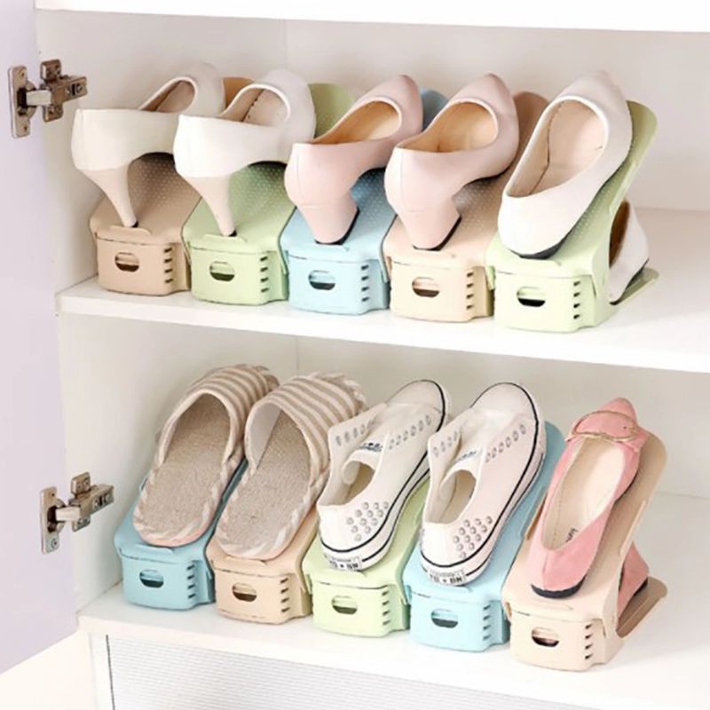 Jual Tatakan Alas Sepatu Double Layer 2 Tingkat Tempat Sepatu Sandal ...